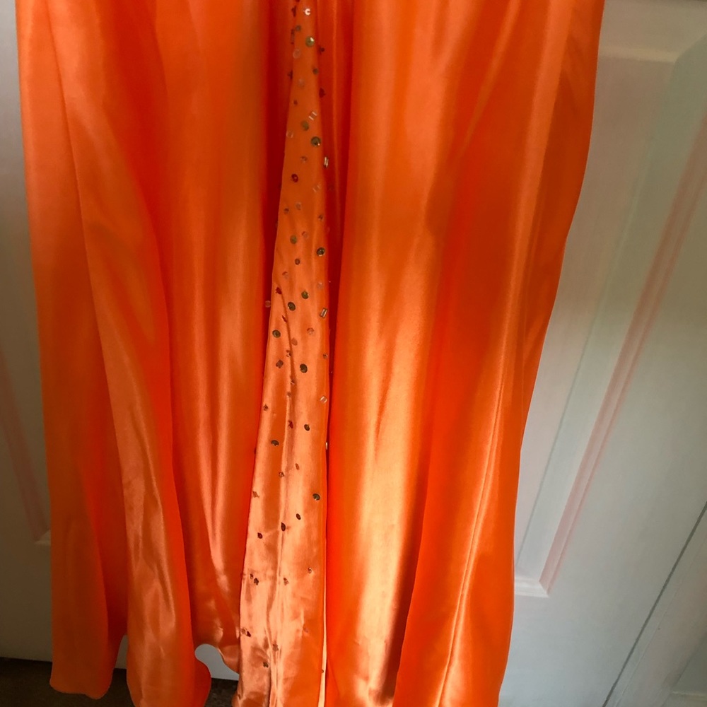 Savvi Prom Orange Prom Dress - Gem